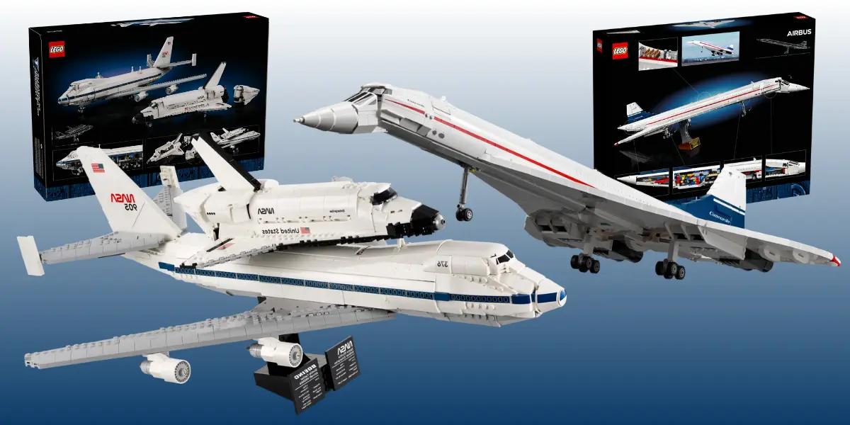LEGO® 10360 Shuttle Carrier vs 10318 Concorde - Bricks vs Blocks